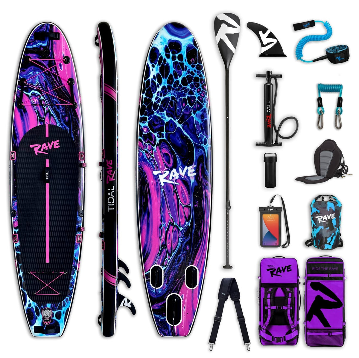 Tidal Rave™ ACRYLIC - (Limited Edition) 10’6 Inflatable Paddle Boards ...